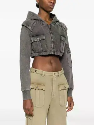 Giuseppe Di Morabito Cropped Zip-up Hoodie