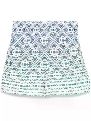 Casablanca Monogram-gradient Towelling Shorts - Neutrals