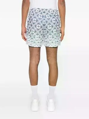 Casablanca Monogram-gradient Towelling Shorts - Neutrals