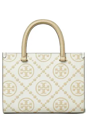 Tory Burch T Monogram Embossed Tote