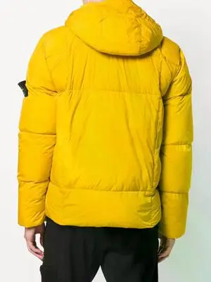 Stone Island Padded Crinkled Jacket - Yellow