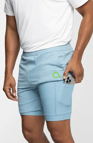 AVI Momentum Pickleball Shorts - Glacier