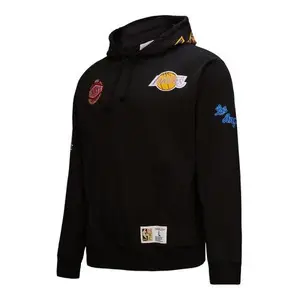Mitchell & Ness Los Angeles Lakers Hardwood Classics Pullover Hoodie - Black
