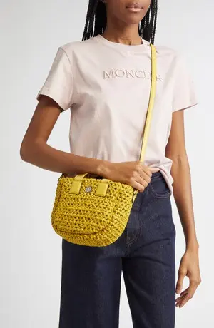 Moncler Micro Caradoc Woven Crossbody Bag