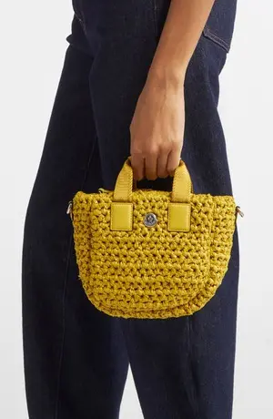 Moncler Micro Caradoc Woven Crossbody Bag