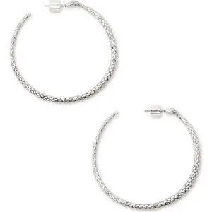 ALLSAINTS Serpentine Hoop Earrings - Warm Silver