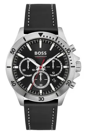 BOSS Troper Chronograph Strap Watch - Black