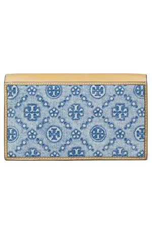 Tory Burch T Monogram Denim Envelope Crossbody Bag