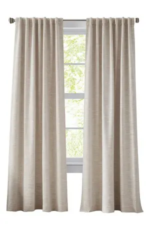 Dkny Bennett Set Of 2 Blackout Curtain Panels - Linen