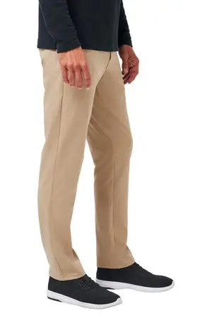 Travis Mathew Legacy Stretchknit Flat Front Chinos - Khaki