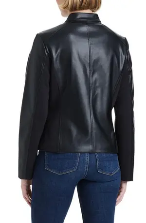 Vince Camuto Faux Leather Jacket - Black