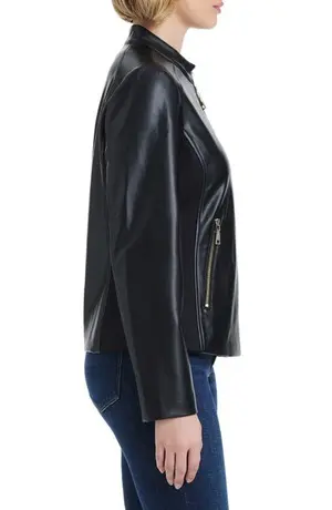 Vince Camuto Faux Leather Jacket - Black