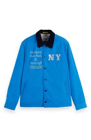 Scotch & Soda Embroidered Satin Club Jacket
