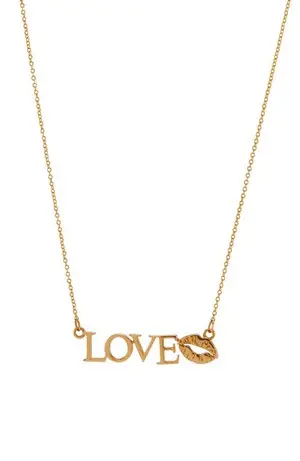 GWEN BELOTI Lip Love Necklace - Gold
