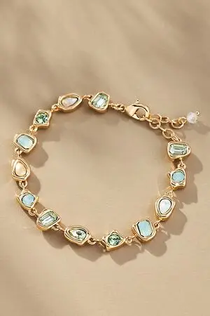 Anthropologie By Anthropologie Mixed Stone Bracelet Mint