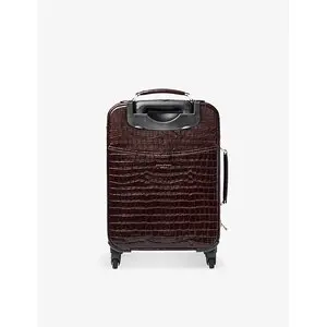 ASPINAL OF LONDON Connaught Croc-effect Leather Cabin Suitcase