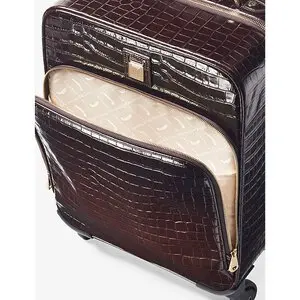 ASPINAL OF LONDON Connaught Croc-effect Leather Cabin Suitcase
