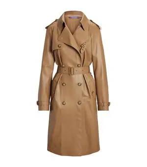 Ralph Lauren Lambskin Niles Trench Coat