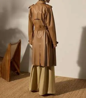 Ralph Lauren Lambskin Niles Trench Coat