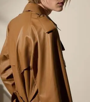 Ralph Lauren Lambskin Niles Trench Coat