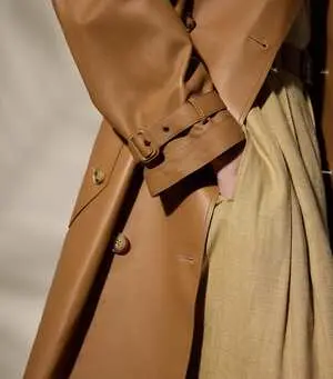 Ralph Lauren Lambskin Niles Trench Coat