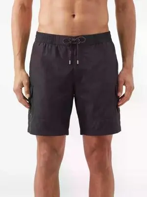 Dolce & Gabbana Swim Shorts With Tag Detail - Black