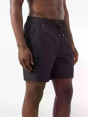 Dolce & Gabbana Swim Shorts With Tag Detail - Black