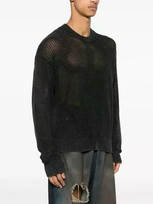 REPRESENT Open-gauge Sweater - Black