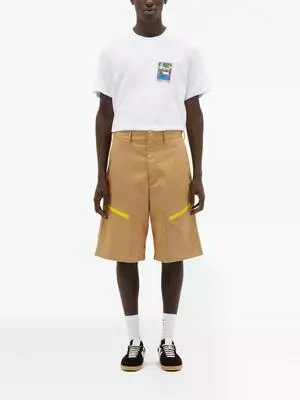 MSGM Contrasting-trim Shorts - Neutrals