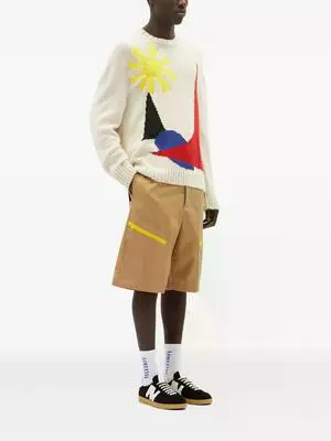 MSGM Contrasting-trim Shorts - Neutrals