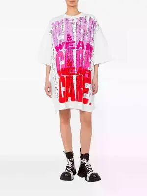Moschino Text-print Mini T-shirt Dress