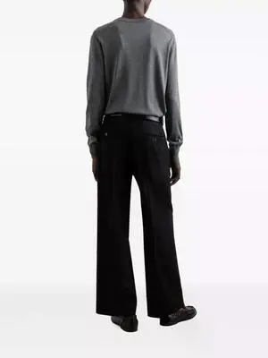 Dolce & Gabbana Logo-embroidered Silk Sweater - Grey