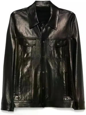 SALVATORE SANTORO Leather Shirt Jacket