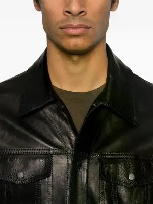 SALVATORE SANTORO Leather Shirt Jacket