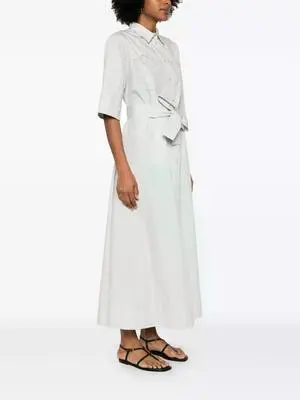 P.a.r.o.s.h Cioccolato Maxi Shirt Dress