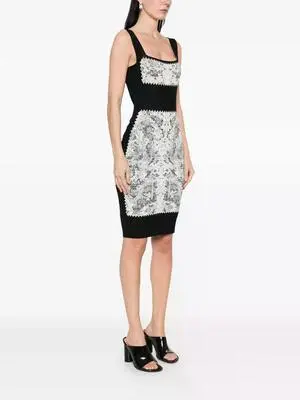 Alexander McQueen Snake Print Knit Dress
