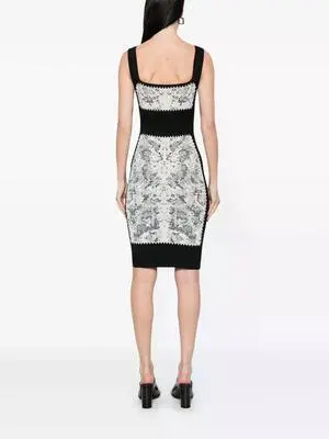 Alexander McQueen Snake Print Knit Dress