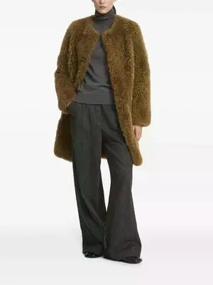 YVES SALOMON Belted Shearling Coat
