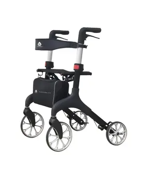 PURSONIC Foldable Wheeled Walker With Adjustable Height