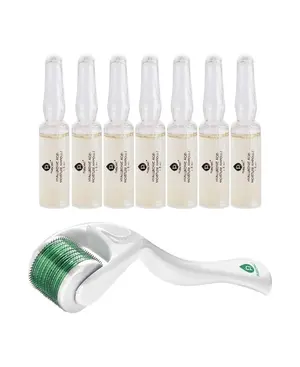 PURSONIC Skin Renewal Bundle Micro Needle Roller & 7-day Hyaluronic Acid Serum Set - White