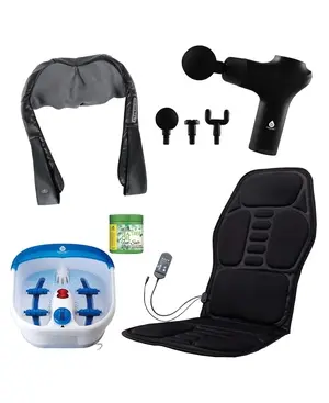 PURSONIC Total Relaxation Bundle – Foot Spa - Black