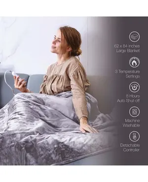 PURSONIC Ultimate Cozy Comfort & Relaxation Bundle – Heated Blanket