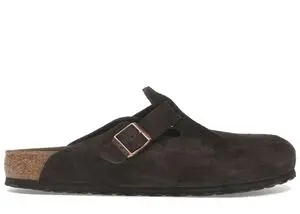 BIRKENSTOCK Boston Suede Clogs - Mocca
