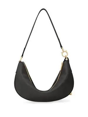 FERRAGAMO Medium Leather Shoulder Bag - Black
