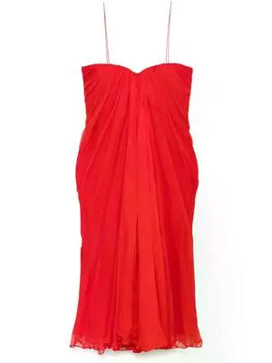 Alexander McQueen Strapless Dress - Red