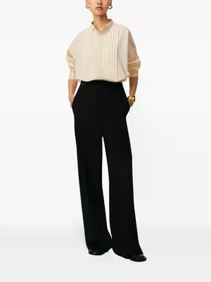 Ami Oversized Pleated-bib Shirt - Neutrals