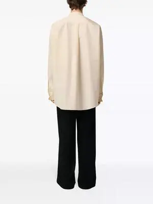 Ami Oversized Pleated-bib Shirt - Neutrals