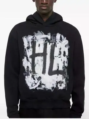 Helmut Lang Graphic-print Hoodie - Black