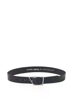 Closed Leather Belt - Black