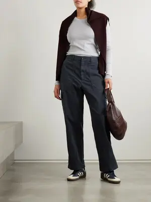 JAMES PERSE Herringbone Cotton-blend Cargo Pants